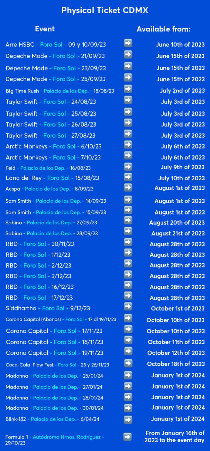 Know the release date of your tickets - Ticketmaster Blog